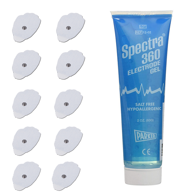 5 Pairs (10 Pads) Tens Unit Muscle Stimulator Pads Bundle Set with Spe ...